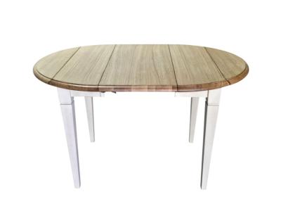 Petite Table ronde à volets Extensible en chêne avec 1 ou 2 rallonges
