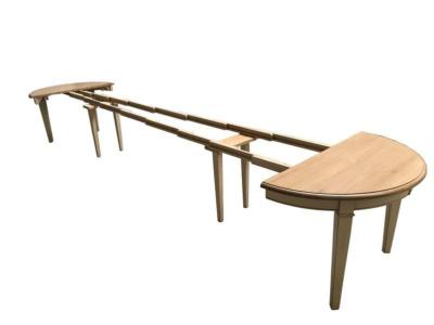 table ronde extensible chêne - 7 rallonges / 20 couverts, 20 personnes